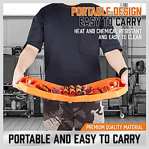 HORUSDY 3PC Large Non-Slip Flexible Tool Tray | Tool Organizer | Tool Storage | Tool Holder | Tool Mats | No Magnets | Grip Mat Tool Mat | of Christmas Day Tools Gift for Men