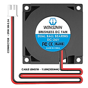 WINSINN 40mm Blower Fan 24V, Ender 3 Fan Upgrade 24 Volt Fans Blower 4010 Dual Ball Bearing, Works with Ender 3 Pro 3X CR-10S (Pack of 2Pcs)