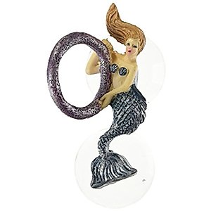 Zoo Med Betta Bling Mermaid with Hoop Black 2 x 1 x 1 inches