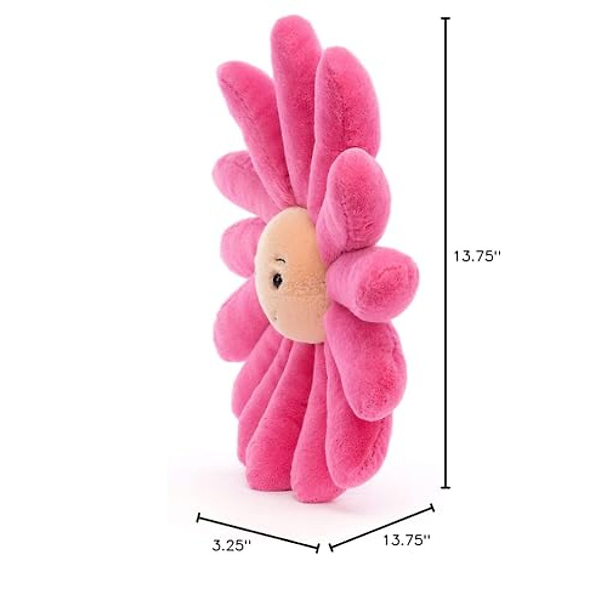 Jellycat Fleury Gerbera Flower Stuffed Animal, Medium 14 inches | Plant Plush Toy | Classic Children's Gift