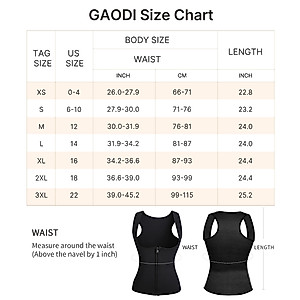 GAODI Women Waist Trainer Vest Slim Corset Workout Sweat Tank Top Zipper Compression Shirt Sauna Suit Body Shaper