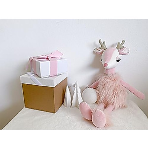 MON AMI Freija The Pink Reindeer Stuffed Animal Doll – 17”, Deer Plush Toy, Use as Toy or Room Décor, Great Gift for Kids, Boys, Girls