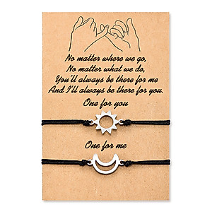 Tarsus Friendship Bracelets Gifts, Best Friend BFF Bracelet Gifts for 2 Bestfriend Sister Women Friends Female Birthday Christmas Galentines Day