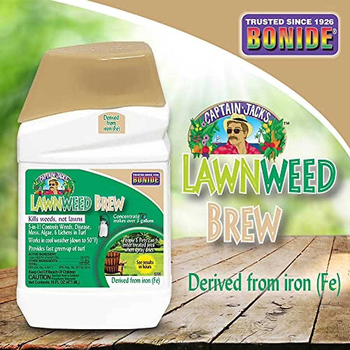 Captain Jack's 2613 5-in-1 Weed Killer, 16-oz. Concentrate - Quantity 1