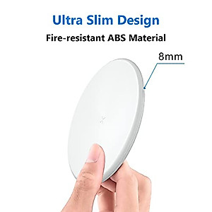 Battrii 2 Packs Wireless Charger,15W Fast Wireless Charging Pad Compatible with iPhone 14/14 Plus/14 Pro/14 Pro Max/13/SE 2022/12/11/X/8,Samsung Galaxy S22/S20,AirPods Pro 2(No A/C Adapter) White