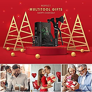 SUPOLOGY Multitool Gifts for Men Dad Husband Boyfriend Father Him, Camping Multitool Hatchet Hammer Pen Survival Multi Tool Card Axe Pliers Saw Screwdriver, Multipurpose Tool for Home Outdoor Hiking