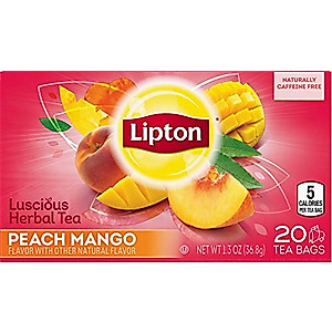 Lipton Tea Herbal Peach Mango 20 Count (Pack of 2)