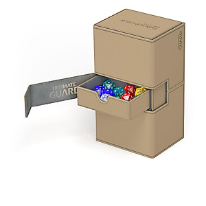 Ultimate Guard 200 Card Twin Flip N Tray Xenoskin Deck Case, Sand