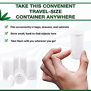 Emerald Mountain Supplier Pop Top Dram Containers | Durable Airtight Multipurpose Storage | Herb and Pill Organizer - 13 Dram (White, 320 Count (Pack of 1))