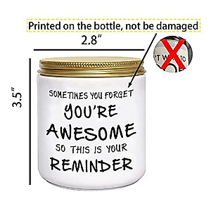Candles Gifts for Women Motivational Christmas Birthday Gift for Sister Her Wife Girlfriend Friend Stocking Stuffers for Women Lavender Scented Candle Sometimes You Forget You're Awesome