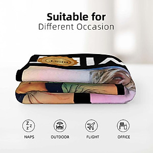 Superstar Blanket Funny Photo Collage Soft Flannel Air Conditioning Blanket Warm Cozy Throw Blanket for All Seasons 50"X40"