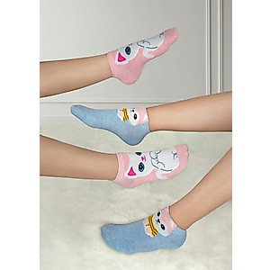 RATIVE Women's Ankle Fun Cute Socks for Cat Animals Lovers Funny Novelty Gifts (6-9, 10-pairs/all cats)