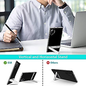 ESR Metal Kickstand Compatible with Galaxy Note 10 Plus Case, Vertical and Horizontal Stand, Reinforced Drop Protection,Flexible TPU Case for Samsung Galaxy Note 10+ / 10 Plus / 5G 6.8" (2019),Clear