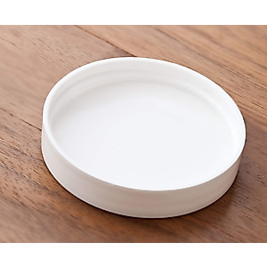 16 oz Clear Large PET Plastic Refillable Jar with White Lids (12 pack)