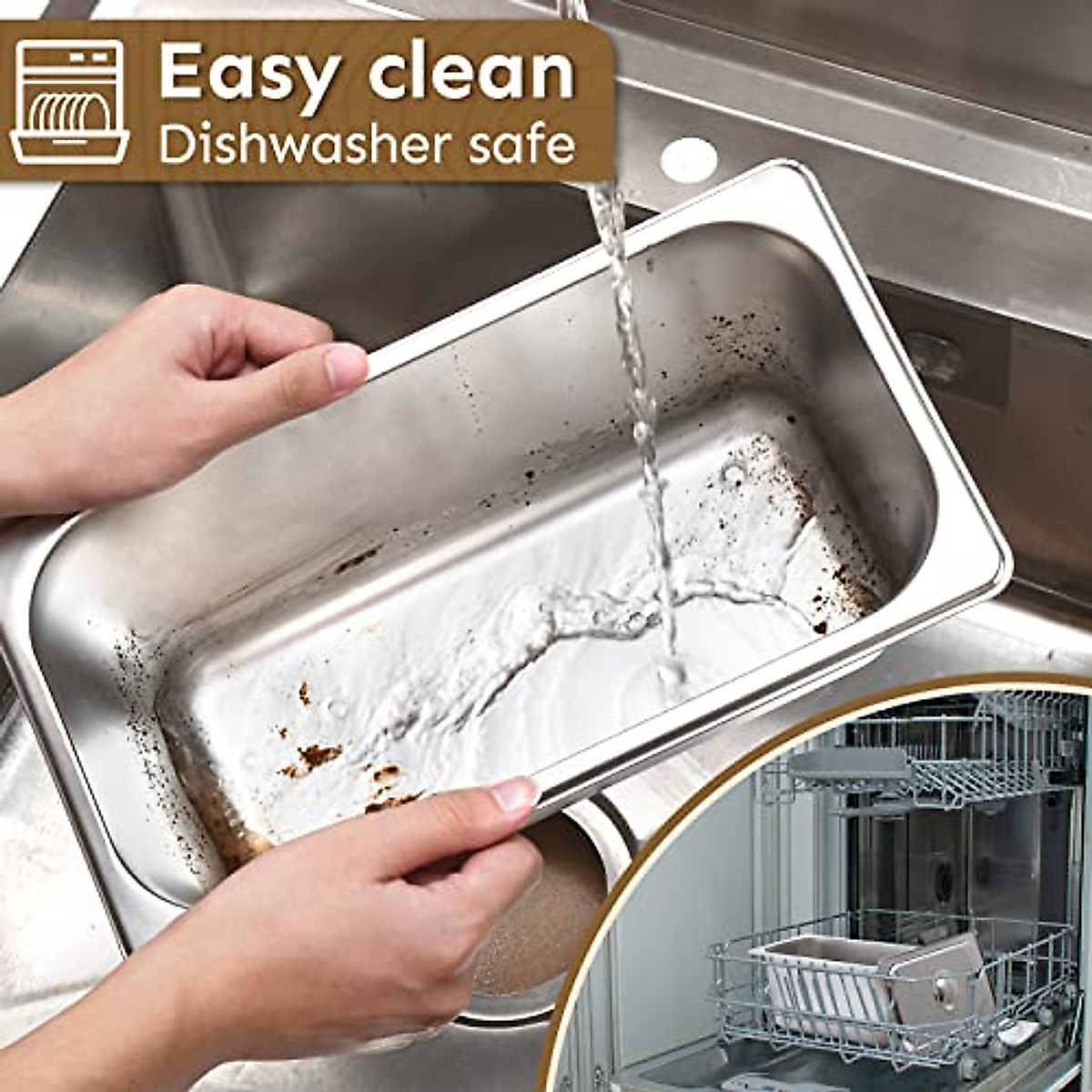 HULISEN Kitchen Compost Bin Countertop, Wooden Compost Bucket with Stainless Steel Insert, 1.6 Gallon Counter Food Waste Bin with Lid, Indoor Composter Caddy, Easy Clean Compost Trash Can