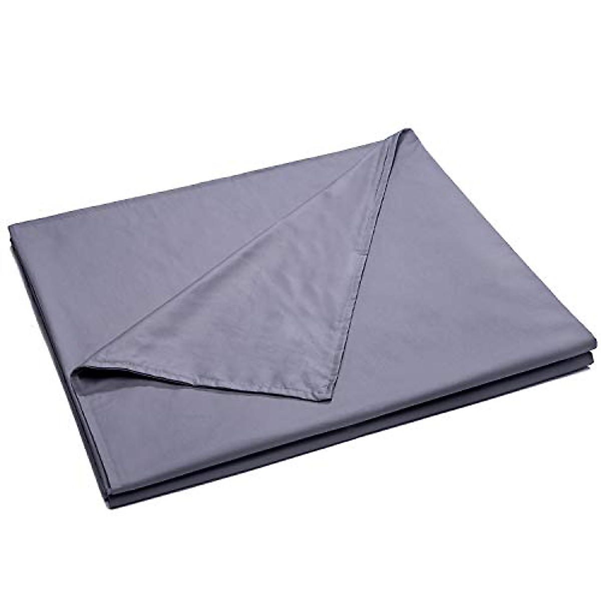 Kpblis Cotton Duvet Cover for Weighted Blanket 60"x80" JUST Cover, Dark Grey