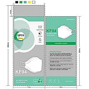 50/100Pcs Black KF94 Face Mask ,4-Ply Layer Filtеr Face Mask for Men & Women Protective (Black 50pcs)