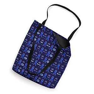 Colon Cancer Warrior Blue Cancer Ribbon Fighter Gifts Tote Bag