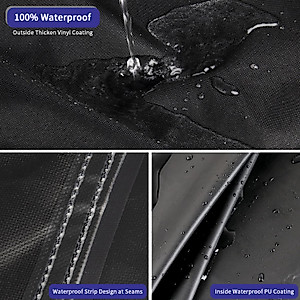 Jungda Grill Cover for Blackstone 1883 Griddle 28 inch with Hood and Side Shelves,Outdoor Waterproof Griddle Cover Fit for Blackstone Model 1924 2147 2086 2287 2311 2325 Griddle