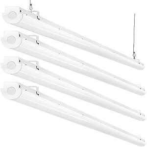 TychoLite 8FT LED Shop Lights 110W [6 Lamps F96T12 Fluorescent Equiv.], 12500LM, 5000K, Compact 8 Foot Strip Lights for Garage Shop, Suspended or Flush Mount, Energy Saving up to 4000W / 5Y, 4 Pack