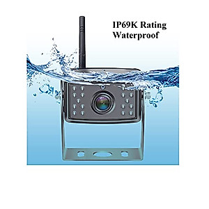 4Ucam HD 1080P Digital Wireless Backup Camera + 7" DVR Monitor Quad-View Compatible for Voyager Wisight Prewire RV, Trailer, 5th Wheels IR Night Vision