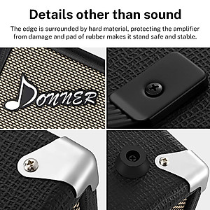 Donner Bass Guitar Amp 30W Electric Bass Combo Amplifier DBA-30 & Electric Guitar Cable 10 ft