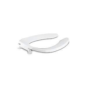 KOHLER K-4670-C-0 Lustra Elongated Toilet Seat with Check Hinge, White