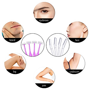 20 Pcs Eyebrow Razor for Women T Shaped Dermaplane Face Razor Eyebrow Trimmer Facial Razor with Cover Eyebrow Shaver Face Hair Remover Tool for Women Girls, 2 Style