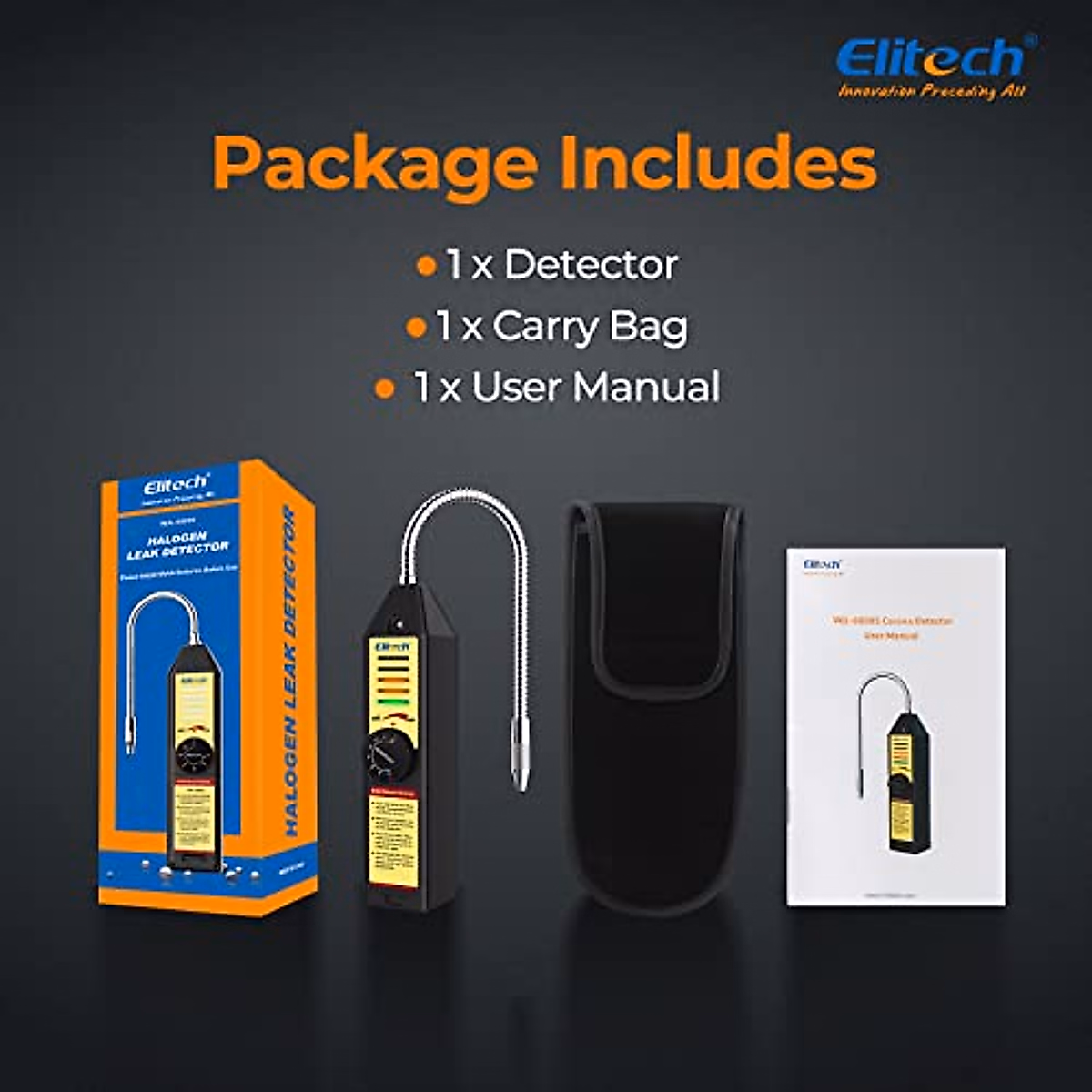 Elitech WJL-6000S Freon Leak Detector Halogen Refrigerant Tester AC Leak Sniffer R22 R410A R134A R1234YF