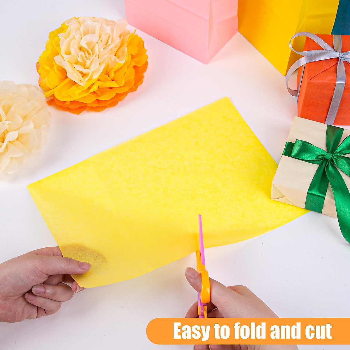 TOXOY Tissue Paper for Gift Bags, 360 Sheets Gift Wrapping Paper Craft Tissue Paper Bulk 40 Colors 11.5x8 Inch for Christmas New Year Holiday Birthday Gift Wrapping DIY Crafts Project