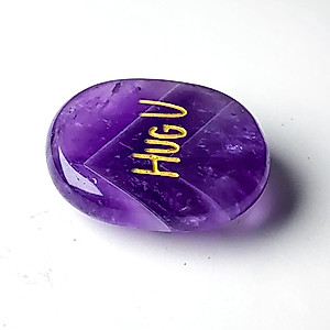 SOLICIEL Amethyst Crystal Pocket Hug, Get Well Gifts for Best Friends Thinking of You Long Distance Gifts Just Because Gift for Women Men Christmas Stocking Stuffers