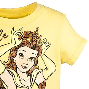 Disney Princess Belle Little Girls French Terry Dress Princess Belle Yellow 7-8