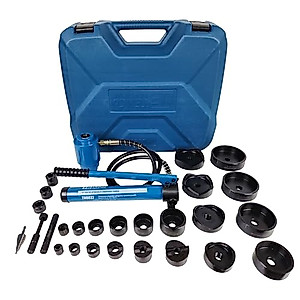 TEMCo TH0037 4" Hydraulic Knockout Punch Electrical Conduit Hole Cutter Set KO Tool Kit 5 Year Warranty
