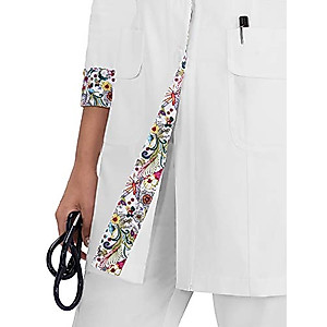KOI 408 Women's Geneva Lab Coat White M