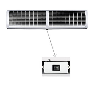 Lamps Door Hanging Air Curtain, Low Noise, Remote Control, Dustproof, Anti-Odor, Fresh Air (Size : 60")
