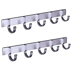 CBINGSI 12 Wall Hooks Heavy Duty Wall Hanger. Towel Hooks for Bathrooms, Coat Rack Wall Mounted, Garage and Kitchen Organization and Storage, Coats and Hat Hook, Wall Hook Rack.17in