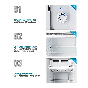 NA 3.2 Cu.Ft Single Door Mini Fridge, Compact Refrigerator Mini Refrigerator Small Drink Food Storage Machine for Dorm, Camper, Basement or Office (Black)