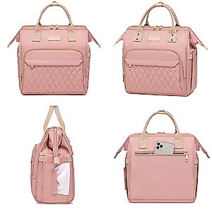 AIJIEKE Lunch Bag For Women, Cute Insulated Lunch Bag, Large Lunch Tote For Work, Leak Proof Lunch Box For Adults, Lunch Purse, Cooler Bag With Side Pockets And Shoulder Strap For Picnic Office(Pink)