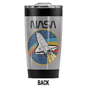 NASA Space Shuttle Patch Stainless Steel Tumbler 20 oz Coffee Travel Mug/Cup, Vacuum Insulated & Double Wall with Leakproof Sliding Lid
