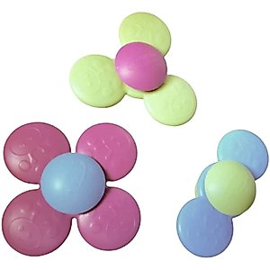 BornCare Fidget Suction whirly Spinners for Baby Toddler Kids, Durable Toys (3 Pack)