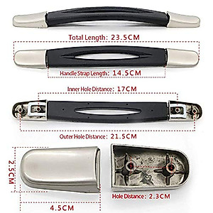 Black Flexible Spare Strap Handle Grip 15cm Replacement for Suitcase Luggage Case (B24)