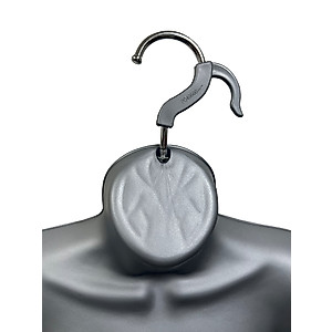 DisplayTown Gray Male and Female Mannequin Torso with Metal Stand Hollow Back Body Stackable Dress Form for Tshirt Display, Countertop, Craft Shows, Photos and Design, S-M Clothing Size