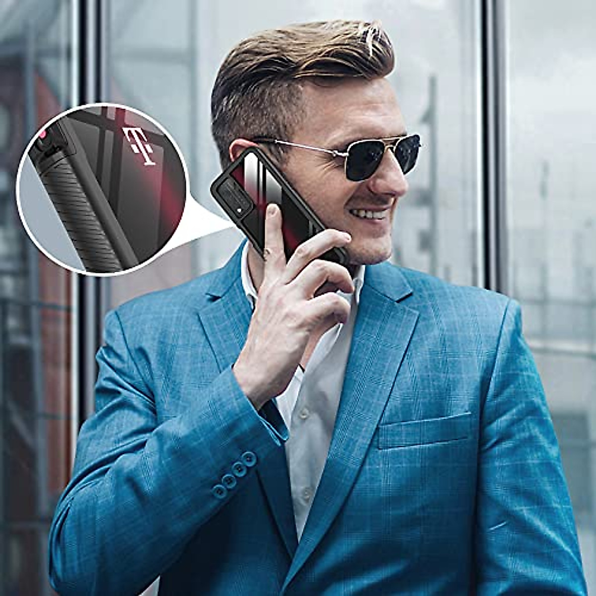 JXVM for T-Mobile Revvl V Plus 5G Case with Built in Screen Protector, Full Body Rugged Case for T-Mobile Revvl V+ 5G, Protective Phone Cover 6.82 inch 2021 (Black)