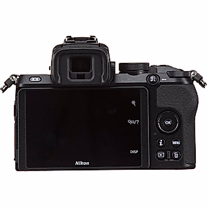 Nikon Z 50 Mirrorless Camera (Body Only) (1634) + 4K Monitor + FTZ Mount Adapter + Headphones + Mic + 3 x ENEL25 Battery + 2 x 64GB Cards + Case + Corel Software + More (International Model) (Renewed)