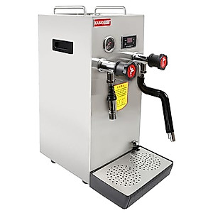 OUGWFYANG Commercial Electric Milk Frother,8L/ 2.1Gal Full-Automatic Steam Boiling Water Frothing Machine with LED Display, Milk Foam Maker for Espresso Coffee Tea Dessert Shop Hotel 2500W 110V