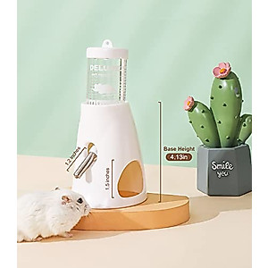 Hamster Water Bottle with Stand, Small Animal Water Dispenser, with Hideout Space, Leak-Proof, for Dwarf Hamsters