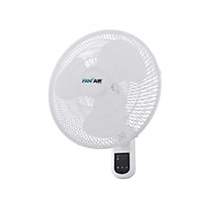 FanFair Wall Mount Fan 16 Inch Powerful with Remote Control, Timer, Quiet Cooling, Durable Plastic Grill,Oscillation,Adjust Tilt,Space Saving for Warehouse Workshop Bedroom Home Basement Office, White