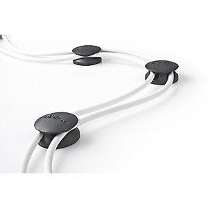 Dotz Cord Guides, Cord and Cable Management for Home and Office, Set of 4, Black (DCG42M-CK)