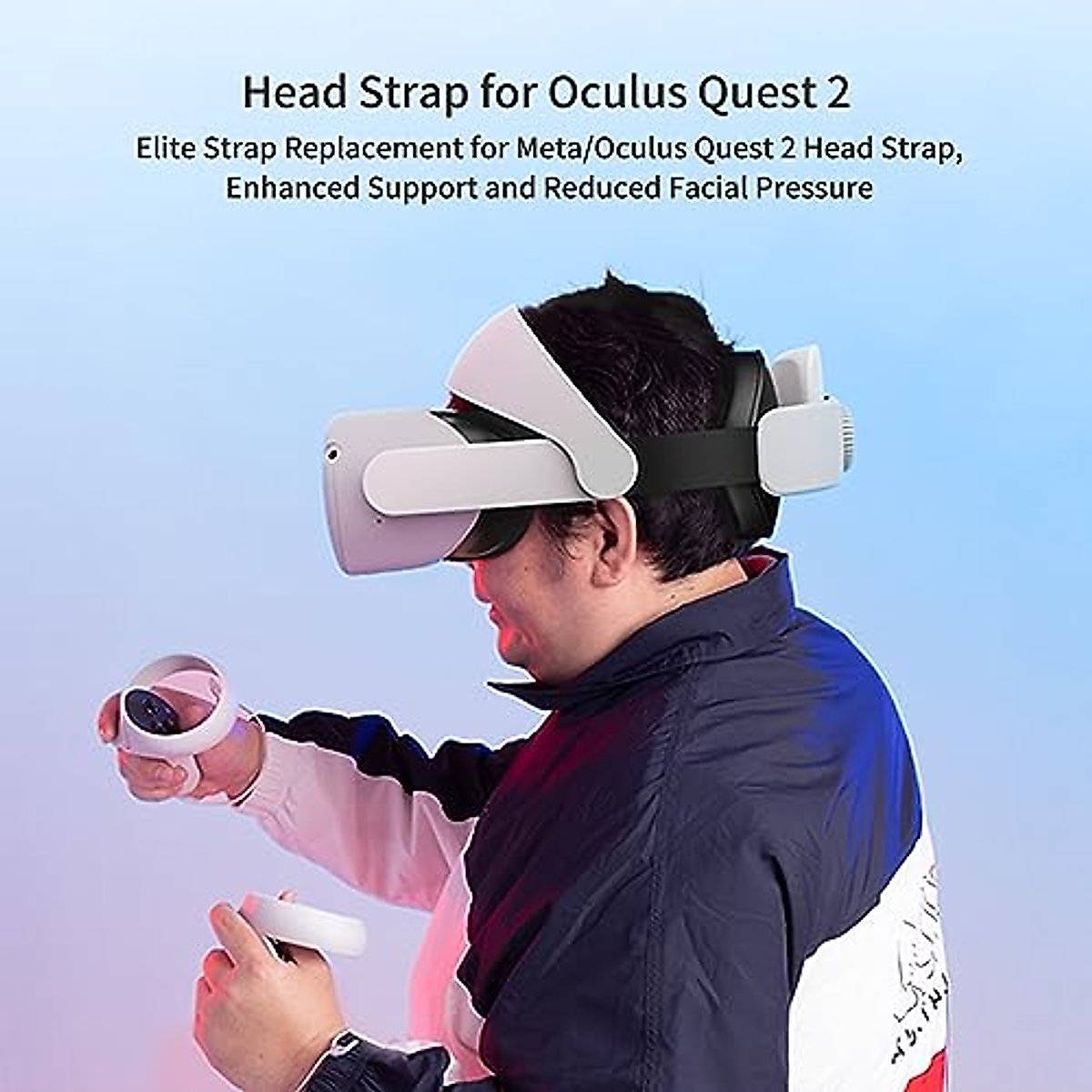 Head Strap for Oculus Quest 2, Meta Quest 2 Accessories Compatible with Quest 2, Replacement for Oculus Quest 2 Elite Strap,Adjustable Oculus Quest 2 Head Strap with Enhanced Support