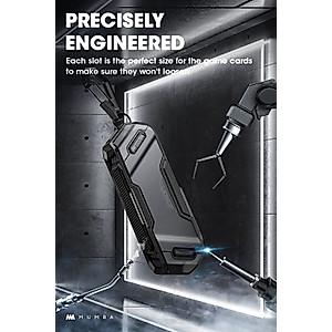 Mumba 12 Switch Game Card Case Holder for Nintendo Switch Game Cards, Portable and Exquisite Protective Hard Shell with 4 Layer Rotatable Holder for Nintendo Switch or OLED or Lite Games (Black)